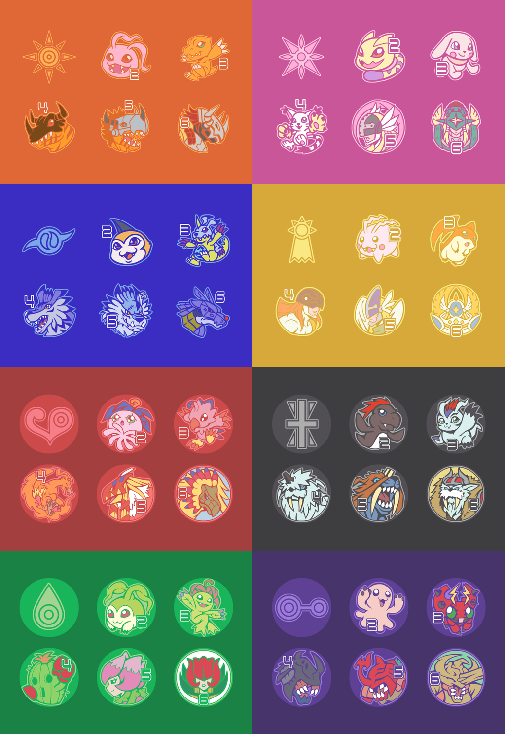 Crest Chipless Metal Dice (All 8 crests + bonus Gluttony) – Mana Moon