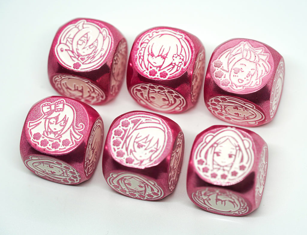 Ghost Girls Chipless Metal Dice (Set of 2) – Mana Moon