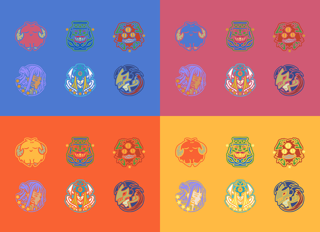 Set of 4 Limited Metal Goat Format Dice – Mana Moon